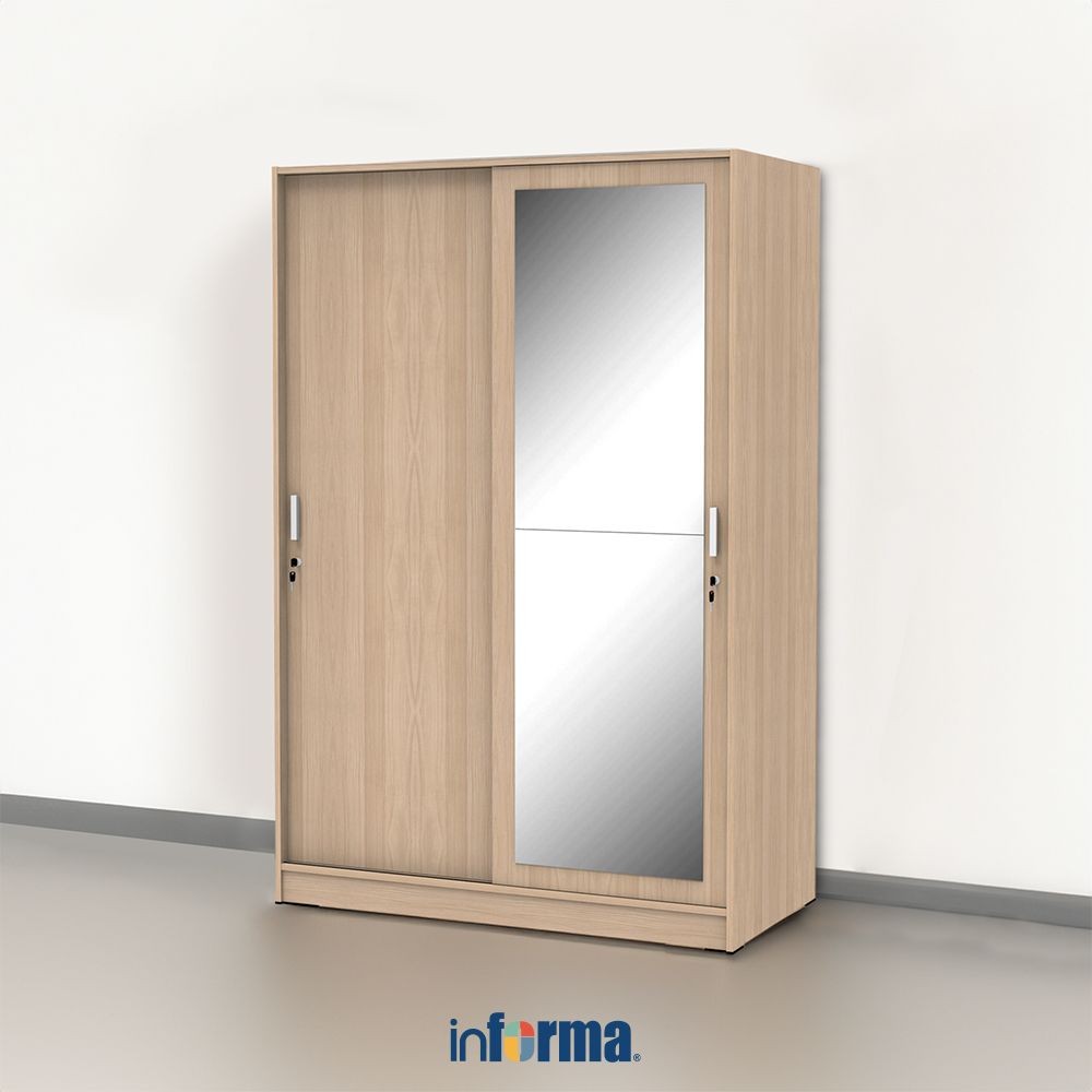 Jual Informa Rana Lemari Pakaian Pintu Geser - Cokelat Maple Wardrobe ...