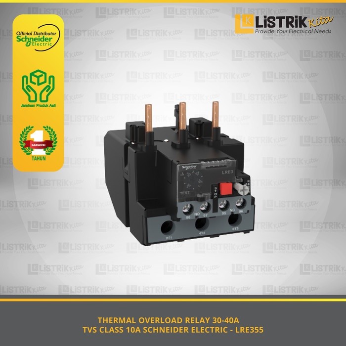 Jual Schneider Overload Relay Tvs Thermal 30-40A Class 10A - LRE355 ...