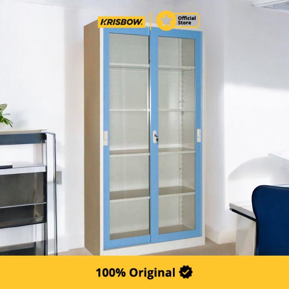 Jual Krisbow File Cabinet Lemari Kantor Pintu Geser 4 Tingkat | Shopee ...