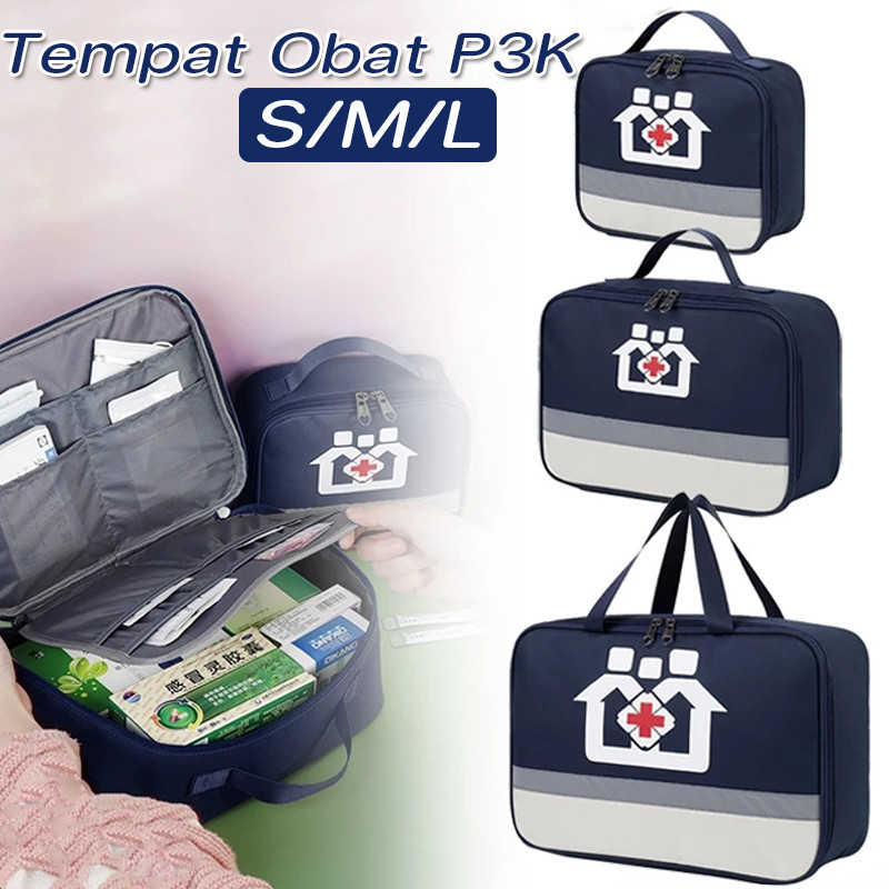 Jual COD S/M/L Tempat Obat P3K Rumah Tangga Medicine Bag Medicine Bag First Aid Kit Anti Air ...
