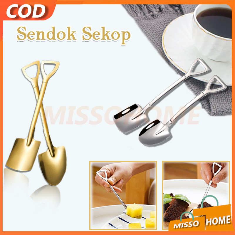 Jual Sendok Sekop/ Sendok Dessert Bentuk Sekop Besi Stainless / Bentuk ...
