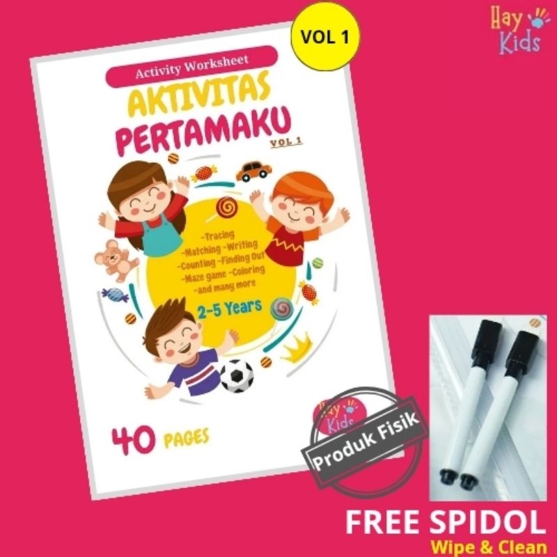 Jual Buku Aktivitas Anak Pra PAUD/TK Usia 2-5 Tahun - Worksheet Edukasi ...