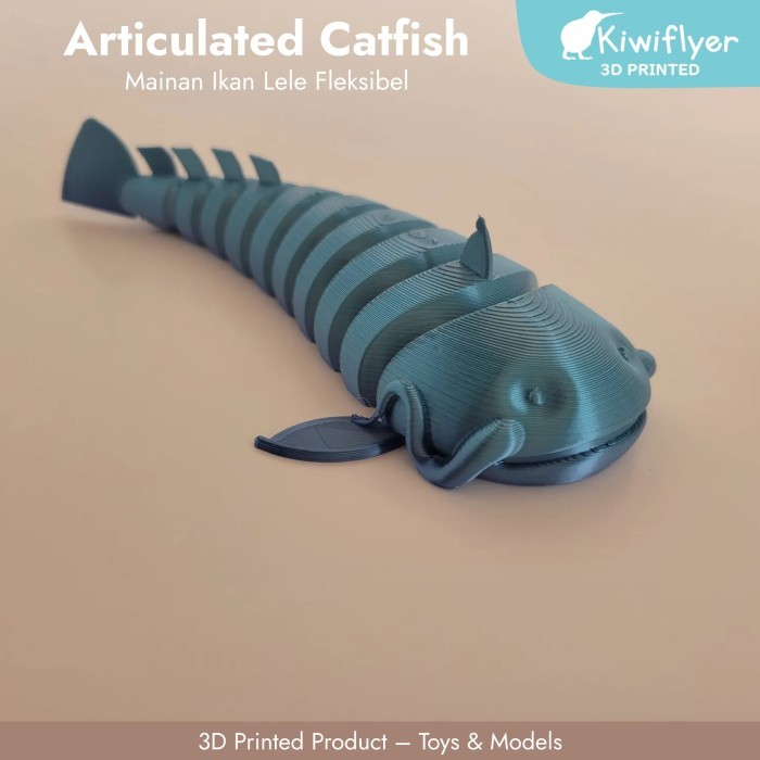 Jual Ikan Lele Bersendi - Articulated Catfish - Mainan Miniatur Patung ...