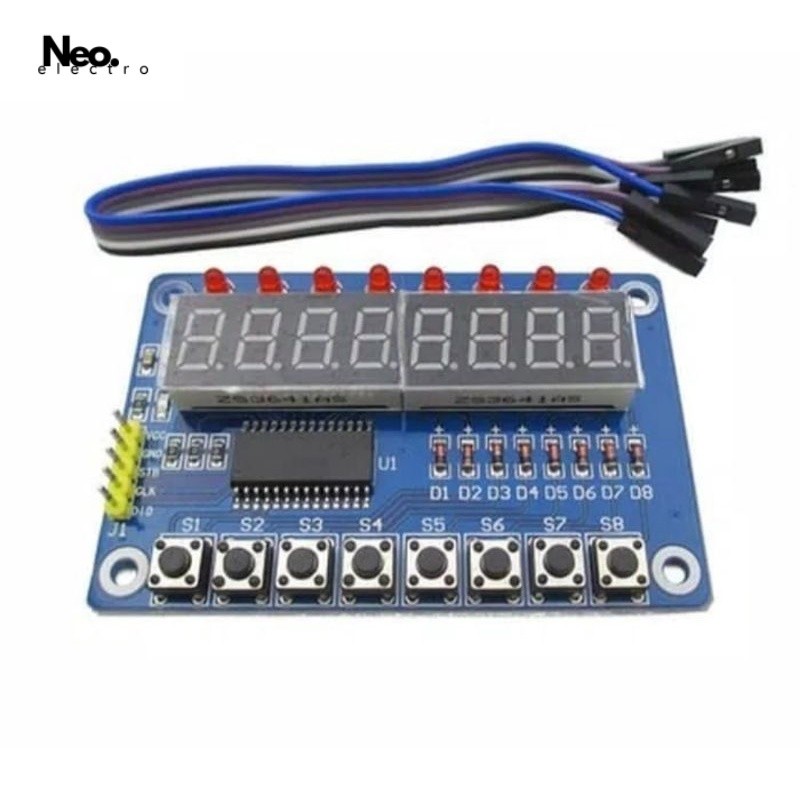 Jual tm1638 8bit led and key display module for arduino uno raspberry pi | Shopee Indonesia