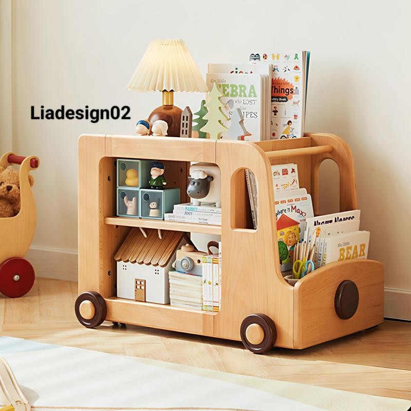Jual RAK PENYIMPANAN BUS KREATIF-KAYU JATI PUTIH RAK MAINAN ANAK ATAU ...