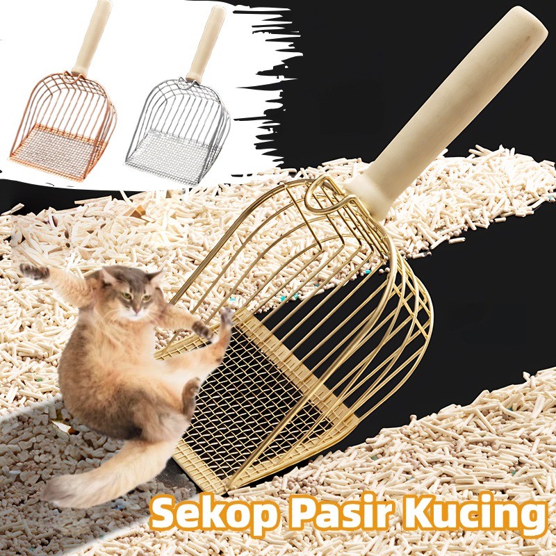 Jual Sekop Serokan Serok Pasir Stainless Steel Pup Scoop Cat Litter ...