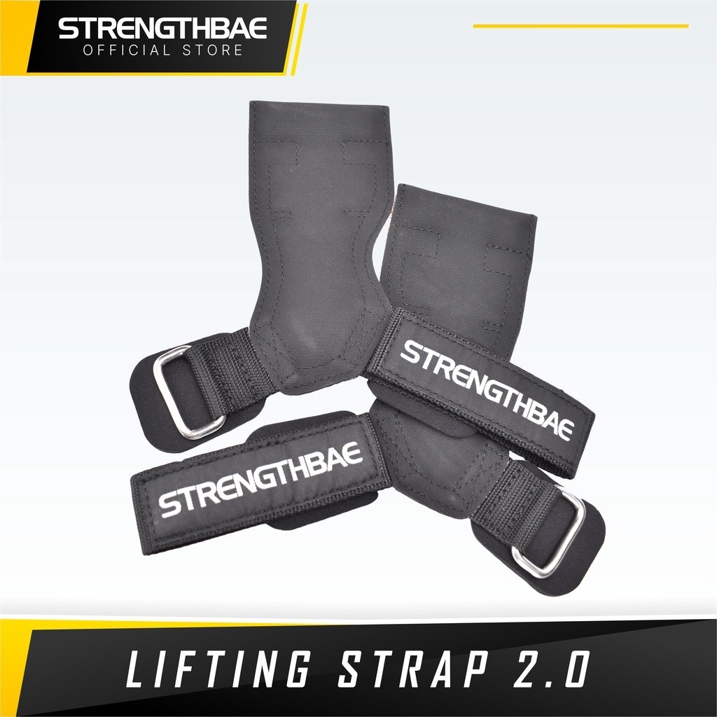 Jual Wrist Strap 2.0 STRENGTHBAE – Gym Lifting Strap Hook Grip Style ...