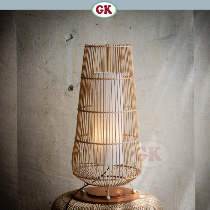Jual Lampu meja Table lamp stand lamp rotan 303 | Shopee Indonesia