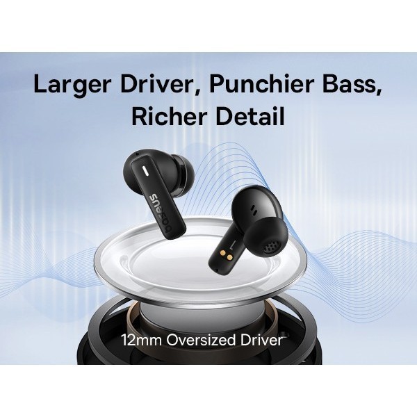 Jual Baseus ENC E19 TWS Super Bass IPX5 ENC True Wireless Earbuds 12mm Dynamic Driver - Cluster ...