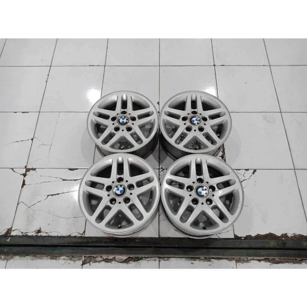 Jual PELEK ORIGINAL BMW E36 E46 RING 15 PCD 5X120 SILVER 4 PCS | Shopee ...