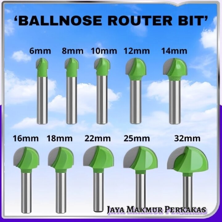 Jual Mata Profil Router CNC Setengah lingkaran Round Bottom Shank 6mm ...