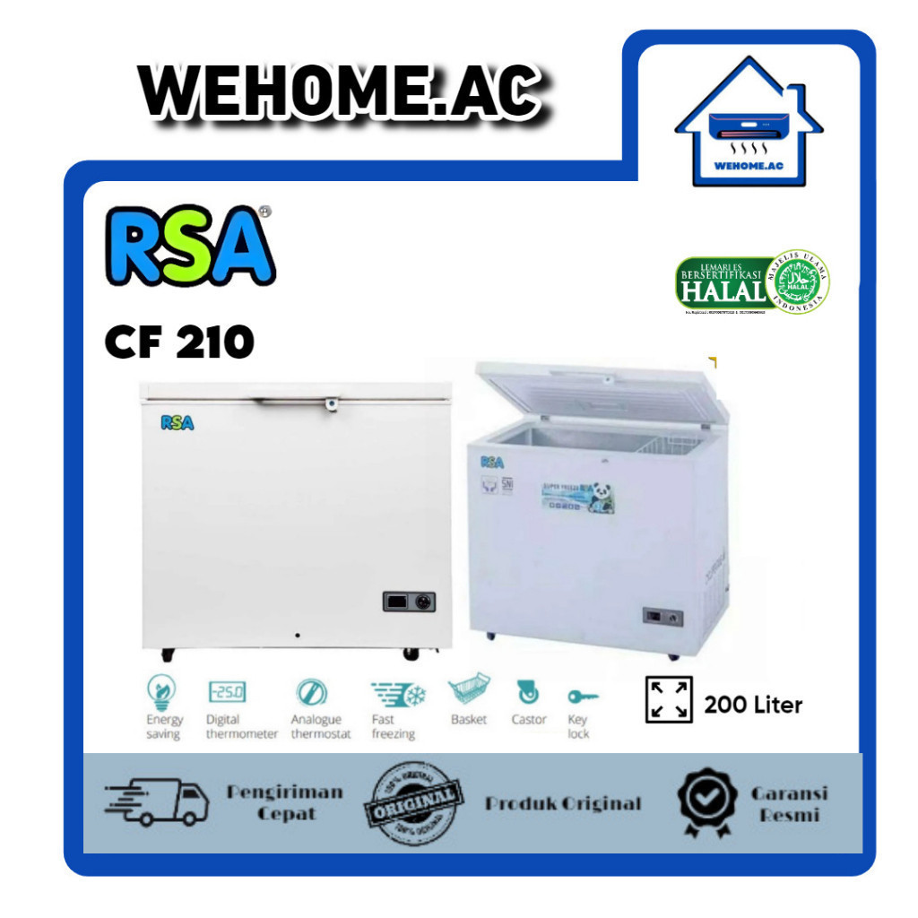Jual Chest Freezer RSA CF210 Freezer Box RSA 200 Liter Lemari Pembeku ...