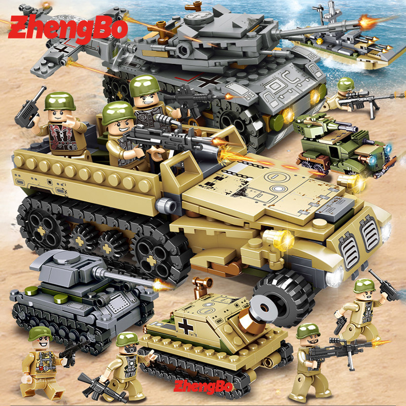 Jual JP91NB Mainan Bricks Tentara Blok Bangunan Mobil Militer 1000PCS Truk Pesawat Model Senjata ...