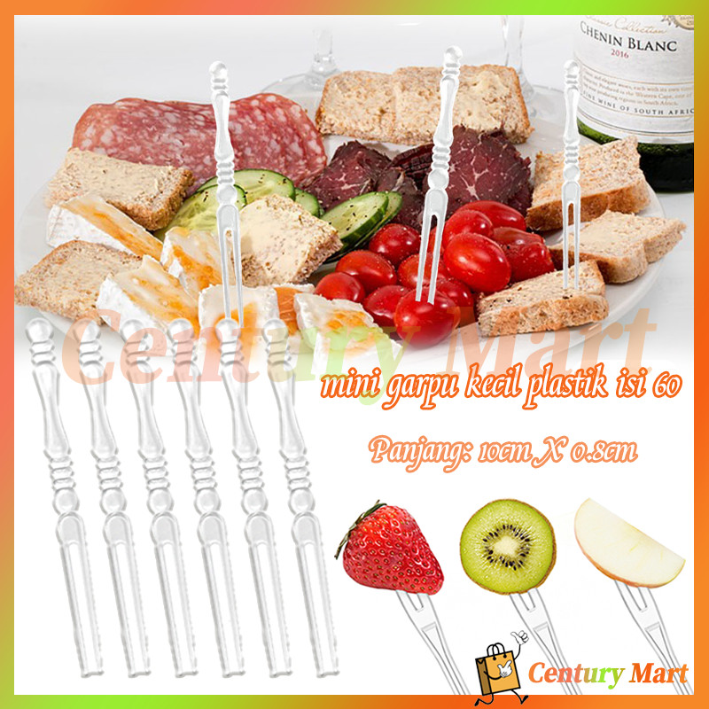 Jual Garpu Mini Buah Per Pack Garpu 60/Garpu Kue Ultah/Garpu Crystal ...