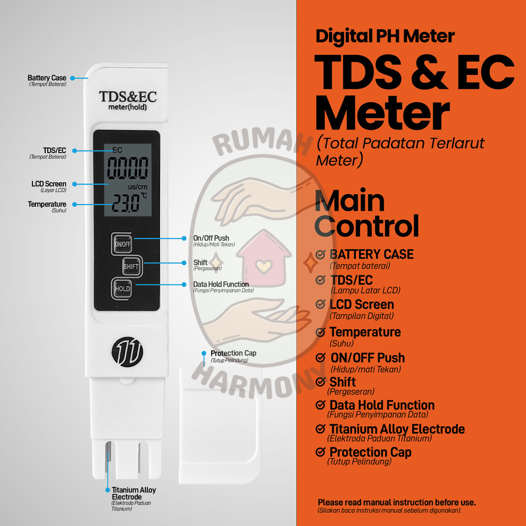 Jual TDS Dan EC Meter Alat Pengukur Pada Hidroponik Tds & EC Meter ...