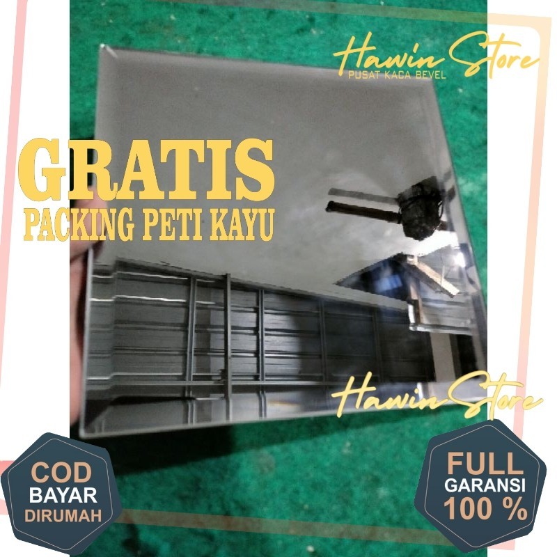 Jual Cermin Grey 20 x 20 bevel 1 cm tebal cermin 5 mili | Shopee Indonesia