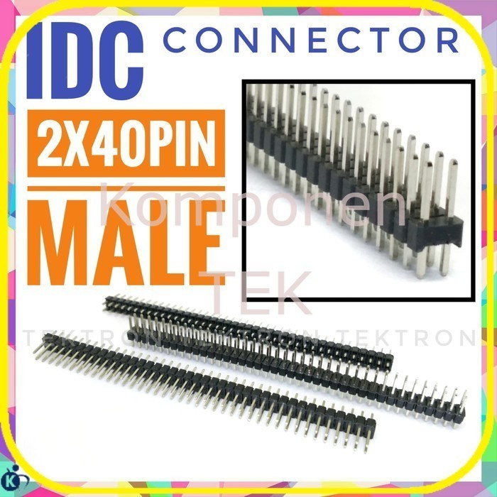 Jual IDC connector MALE 2x40pin 2*40pin 2x40p 2x40 p 2*40p pin arduino ...