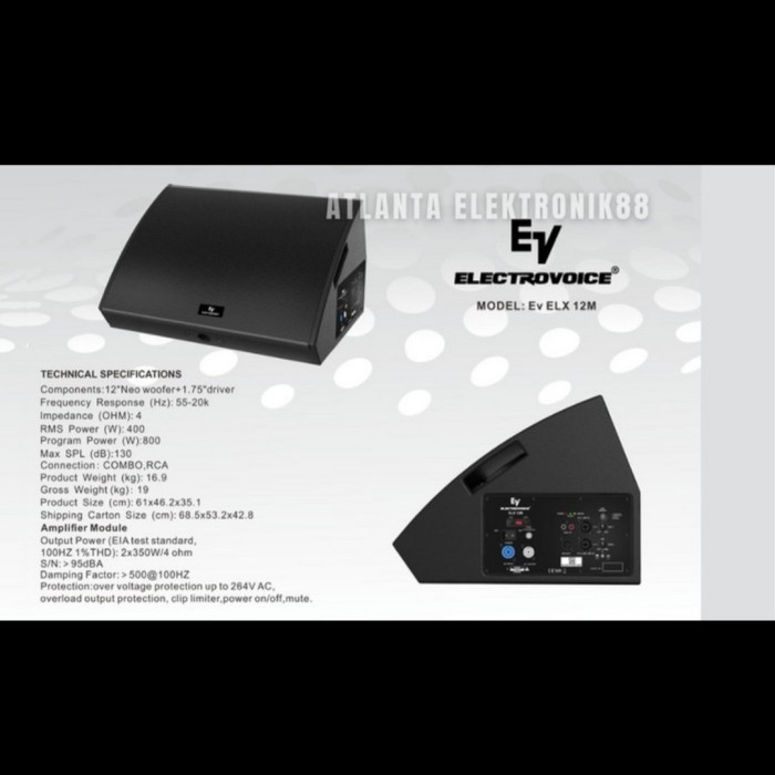 Jual Speaker Aktif Speaker Monitor Electrovoice 12 Inch EV ELX 12 M ...
