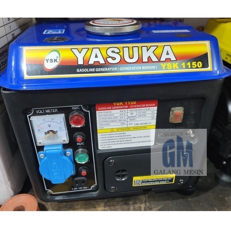 Jual Mesin Genset Listrik Yasuka YSK1150 Gasoline Generator 700 W ...