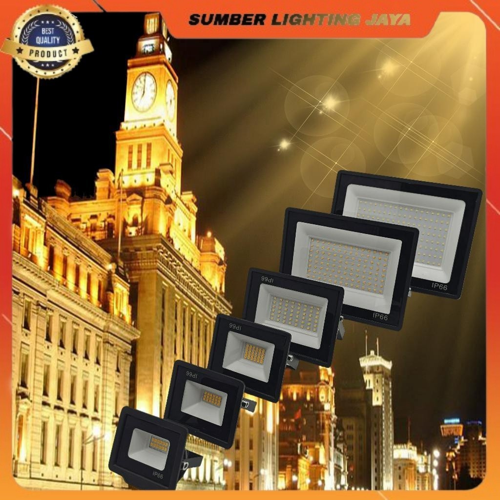 Jual LAMPU SOROT LED 20W 30W 50W 100W 200W 400W / LAMPU OUTDOOR SUPER TERANG | Shopee Indonesia