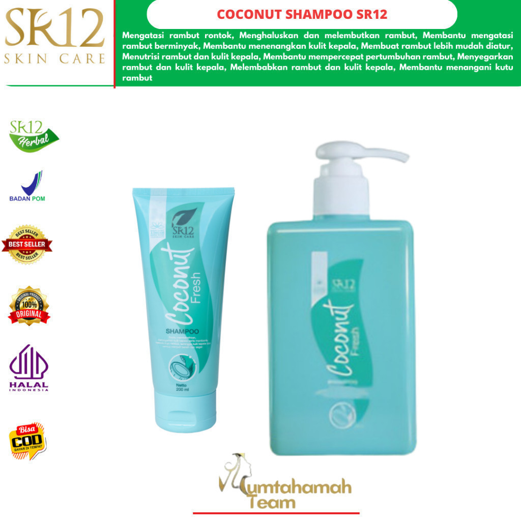 Jual COCONUT FRESH SHAMPOO SR12 / SAMPO KELAPA / SHAMPO ANTI DANDRUFF / SHAMPO PALING AMPUH ...