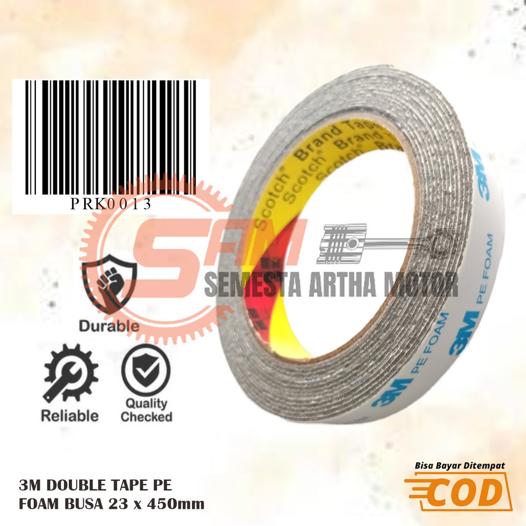 Jual Double Tape 3M FOAM Busa Putih PE High Quality Lem Dobel Perekat ...