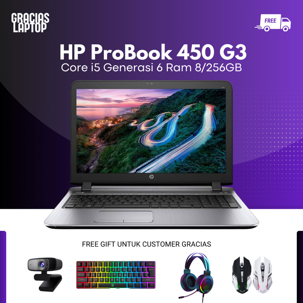 Jual Laptop Murah HP ProBook 450 G3 Intel Core i5 Generasi 6 Ram 8 ...