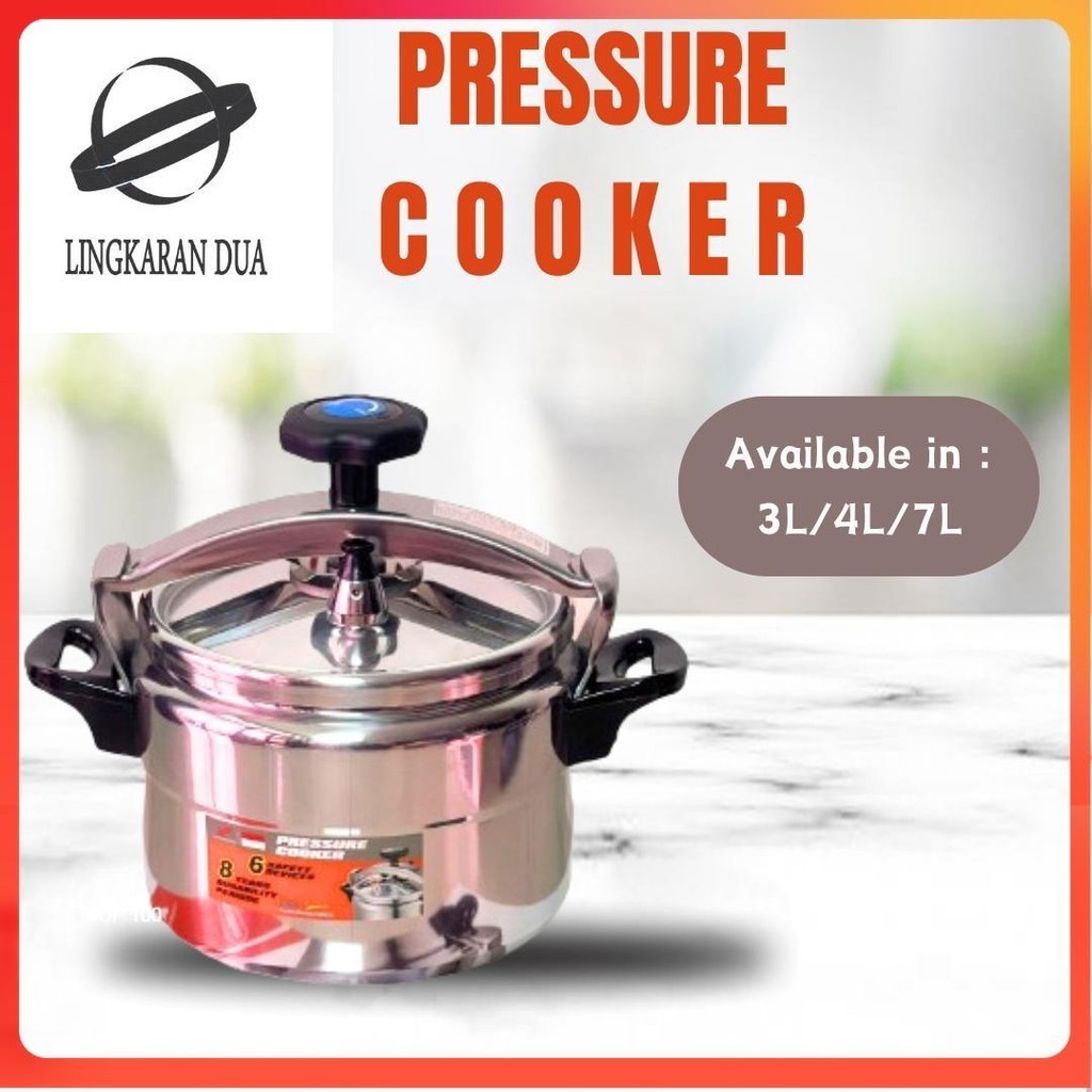 Jual Panci Presto 7 Liter Pressure Cooker Pelunak Daging Aluminium Kapasitas 3l Dan 4l Lingkaran ...