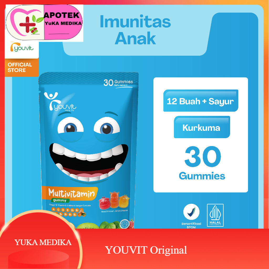 Jual Multivitamin Gummy Anak untuk Tumbuh Kembang | Youvit Multivitamin ...
