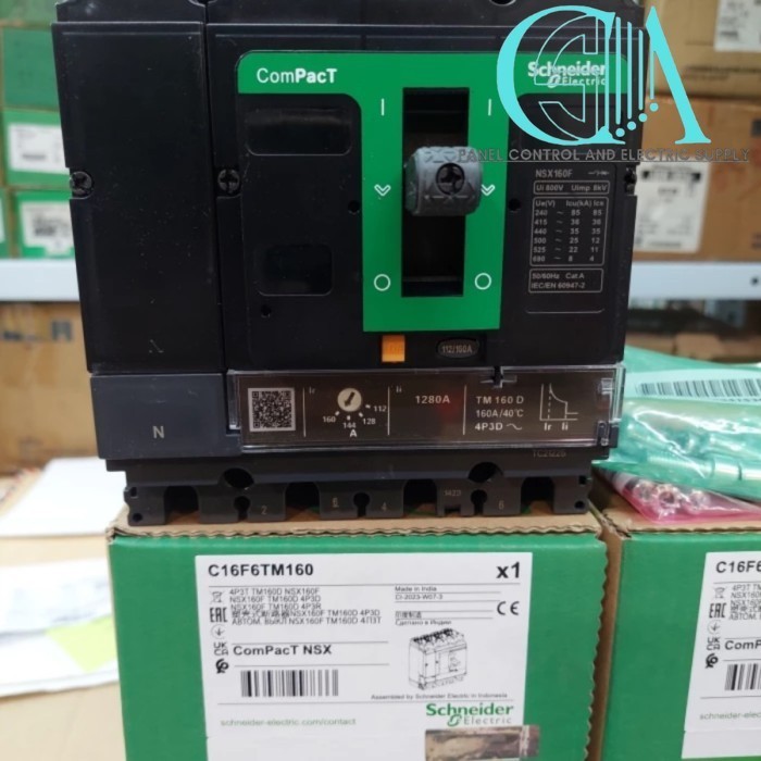 Jual MCCB NSX160F 4P 160A 36KA Schneider C16F6TM160 / LV430640 Original ...