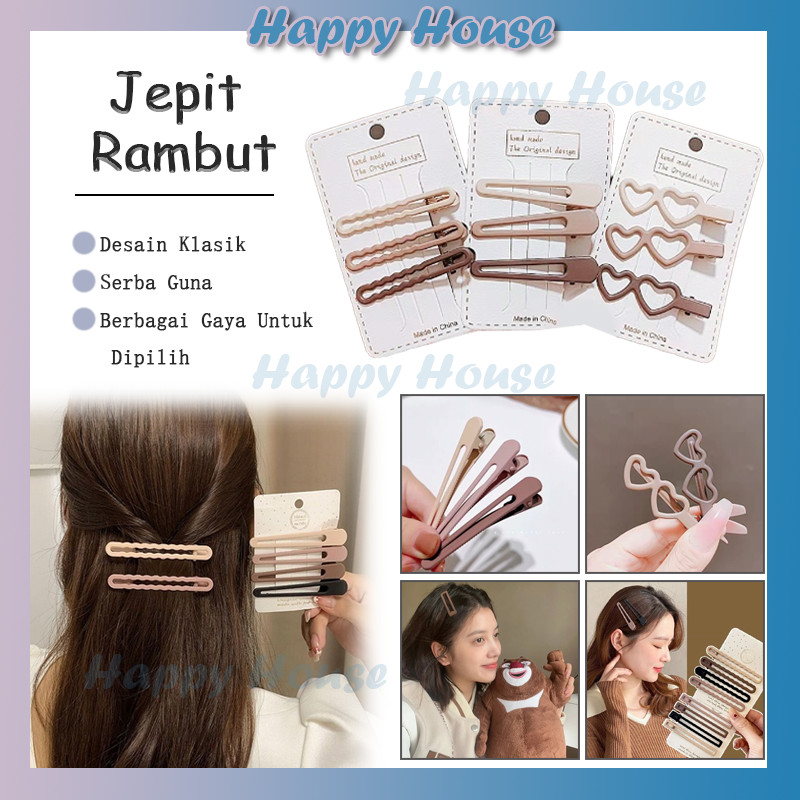 Jual Jepit Rambut Korean Style / Set Jepit Rambut Korean Soft Jepitan ...