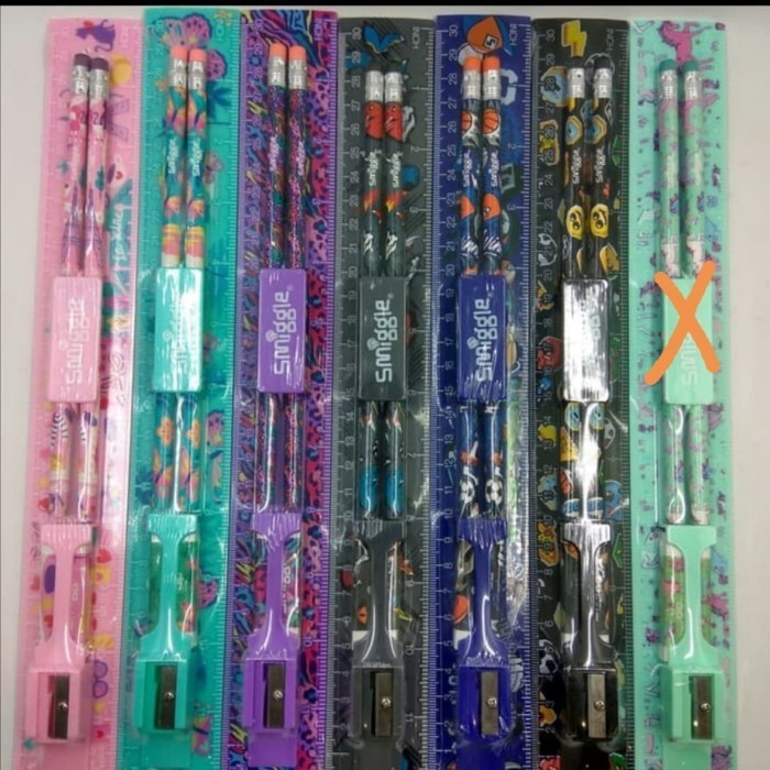 Jual SMIGGLE COMBO RULER - PENGARIS PENSIL PENGHAPUS RAUTAN SET SMIGGLE ...