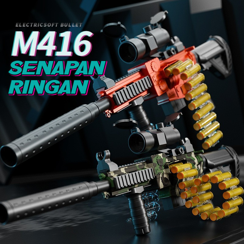 Jual Mainan Anak TOY GUN ASSAULT RIFLE Tembakan Eva Soft Bullet Series ...