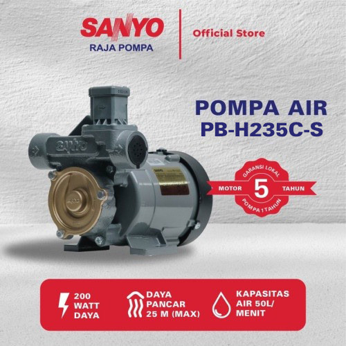 Jual SANYO Mesin Pompa Pendorong Air Otomatis - Booster Pump - PB-H235C-S | Shopee Indonesia