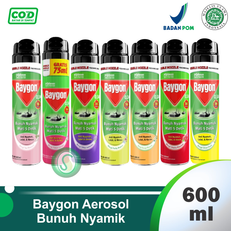 Jual Baygon Aerosol Spray 600ml / Baygon Semprot Anti Nyamuk / AT ...