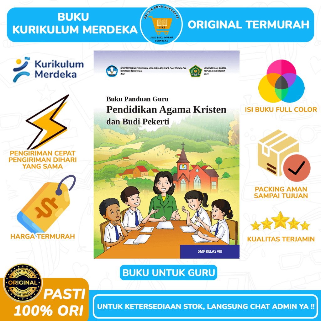 Jual Buku Panduan Guru Pendidikan Agama Kristen kelas 8 SMP - Buku Paket Kumer - Kurikulum ...