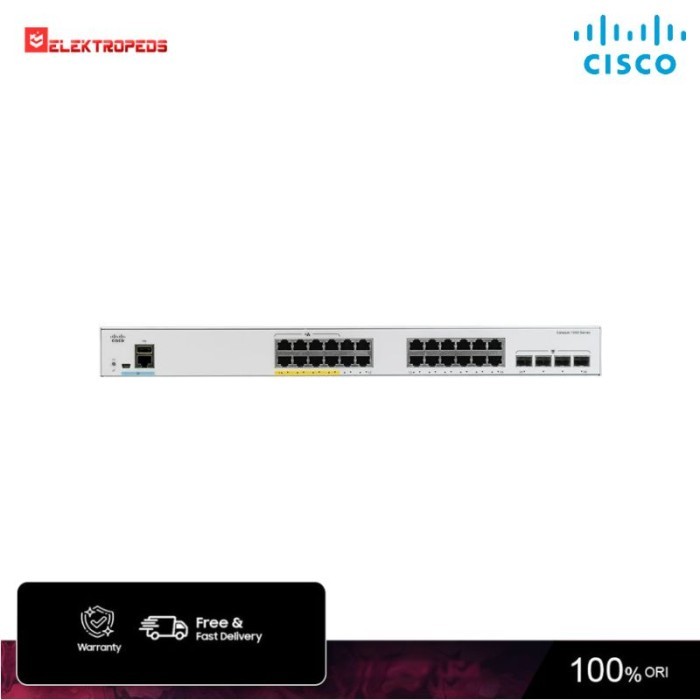 Jual CISCO Catalyst 1000 Series Switch C1000-24P-4G-L - Unit Only | Shopee Indonesia