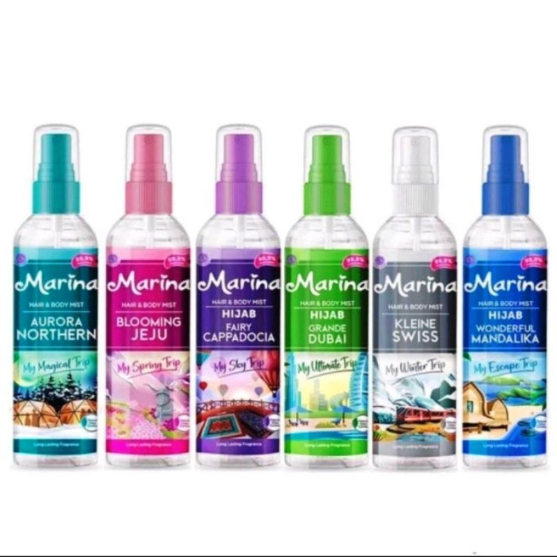 Jual marina parfum white tosca pink hijau purple blue peach velvet ...