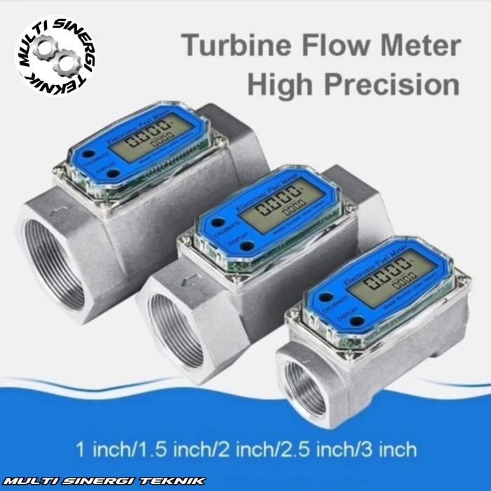 Jual Digital Liquid Flow Meter 1.5" Inch Turbine Solar Inci Diesel ...