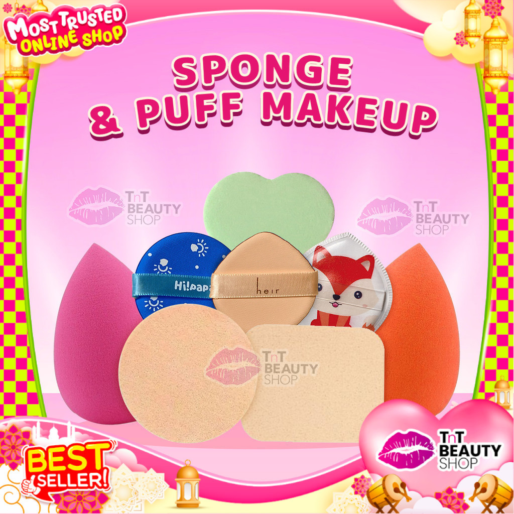 Jual Sponge Face Sponge Makeup & Powder Puff Set Powder Puff makeup | TnT Beauty Shop | Shopee ...