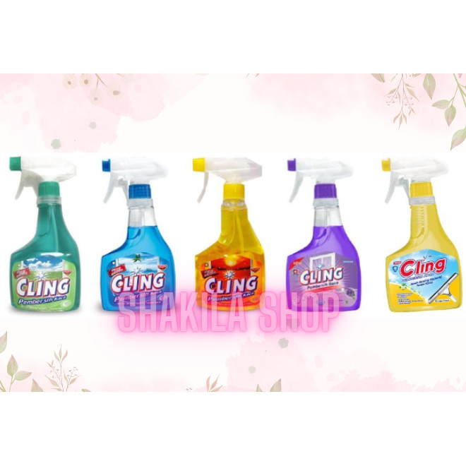 Jual Cling Cairan Pembersih Kaca Botol Spray 440 ml All Varian | Shopee ...