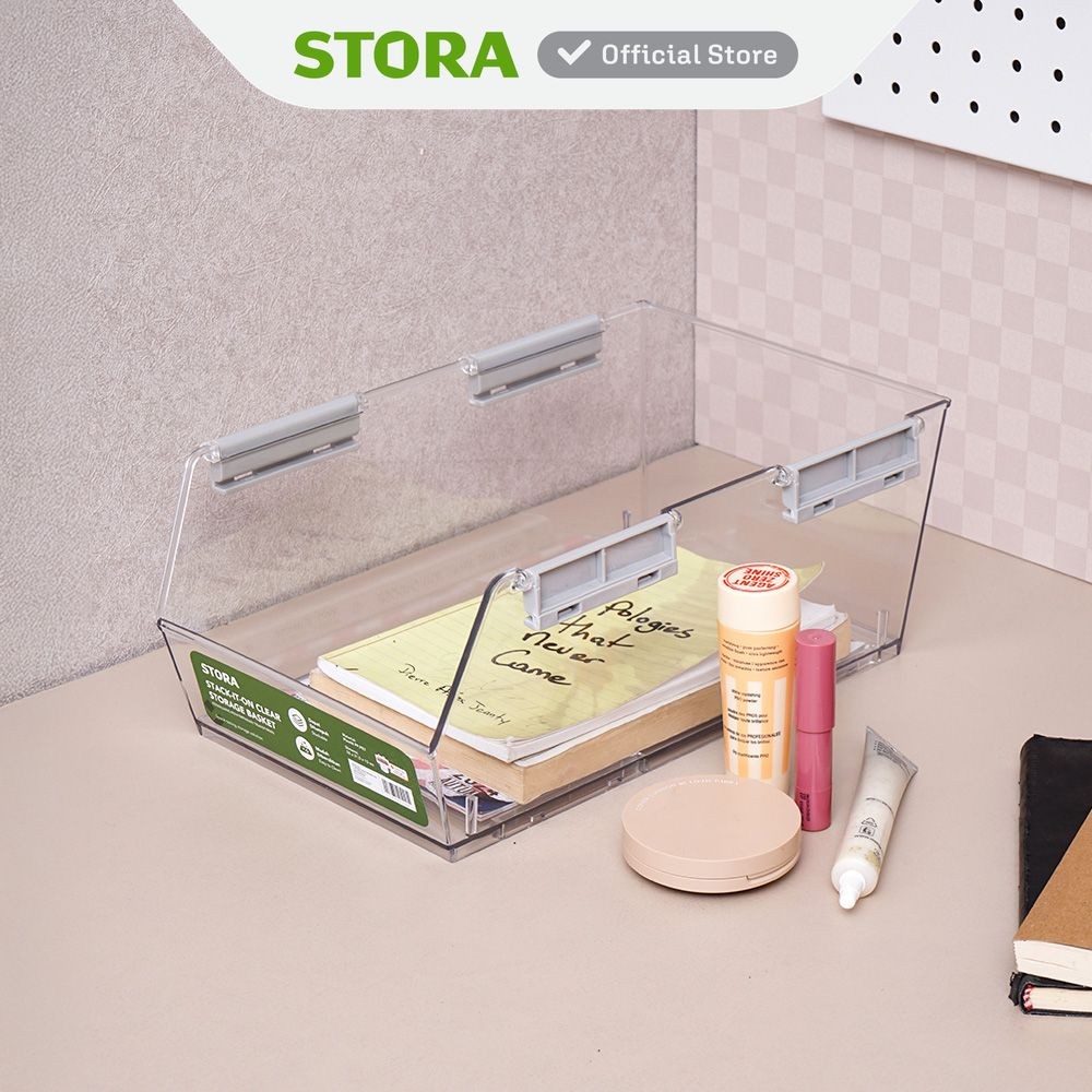 Jual Stora 32X21.5X13 cm Organizer Meja Stackable Large Desk Storage ...