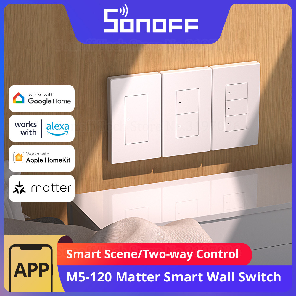 Jual SONOFF M5-120 Matter Smart Wall Switch ESP32 Two-way eWeLink ...