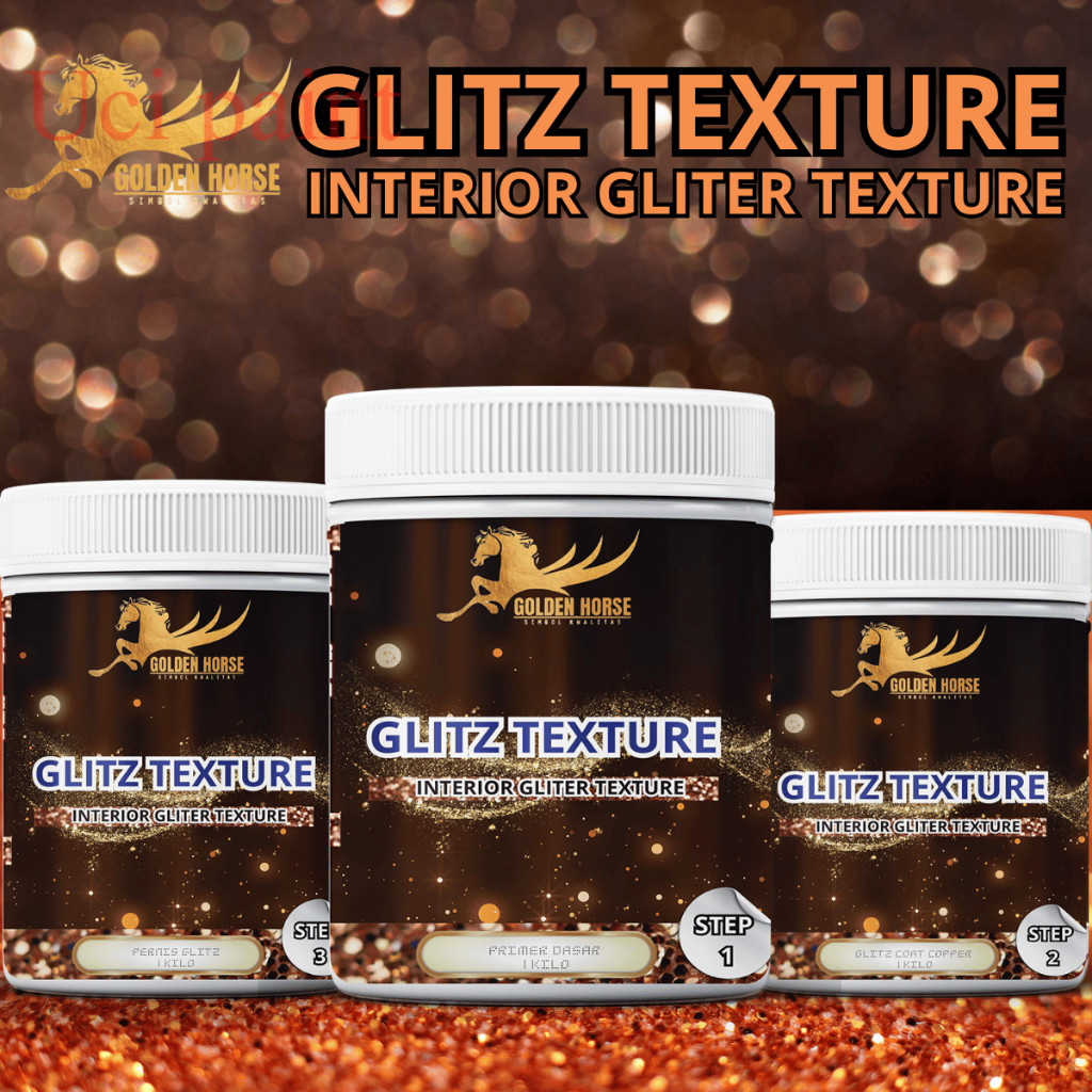 Jual Cat Tembok Texture Gliter copper GLITZ TEXTURE 3 kilo - GOLDEN ...