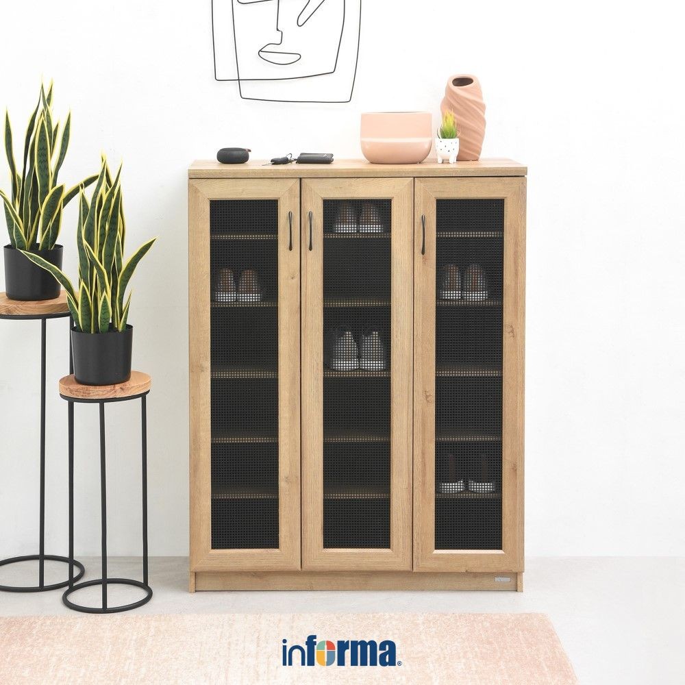 Jual Informa Pedro Kabinet 3 Pintu Jaring Besi - Cokelat Lemari Kabinet ...