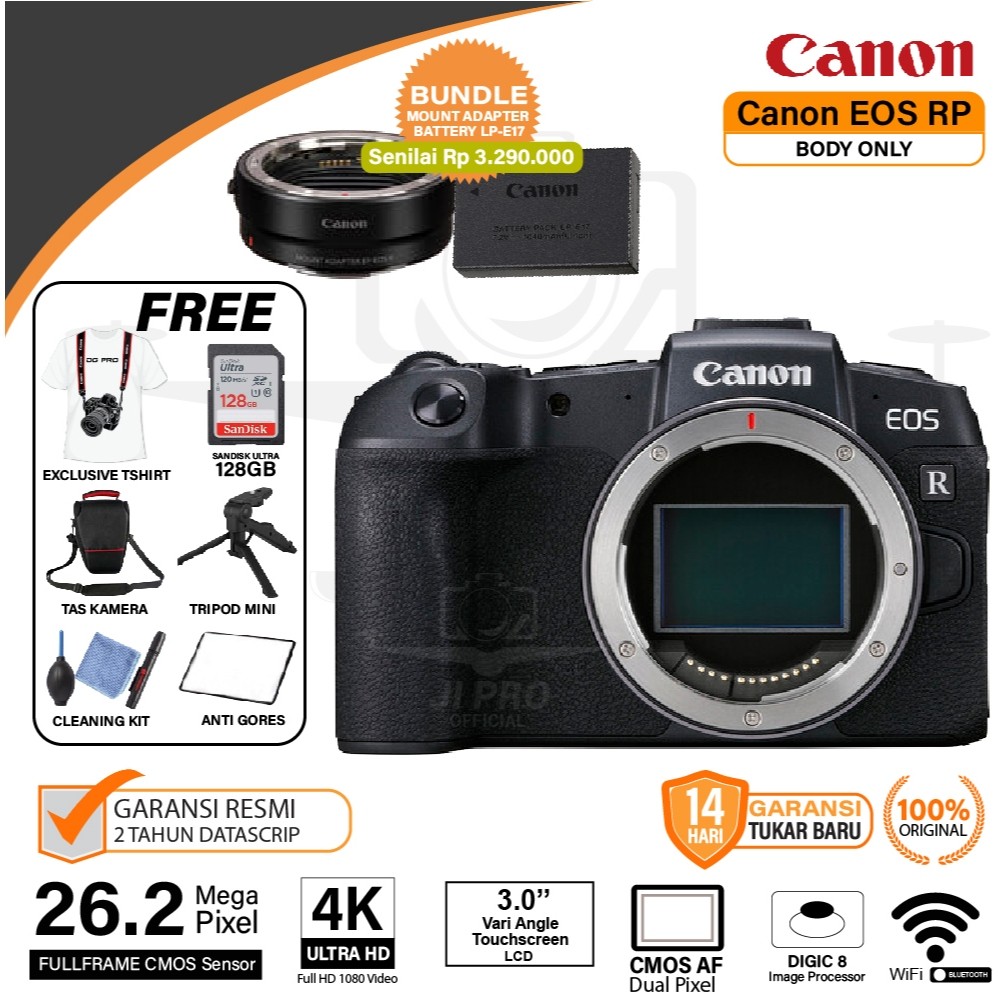Jual Canon EOS RP Mirrorless Digital Camera Body Only EOS RP BO - EF ...