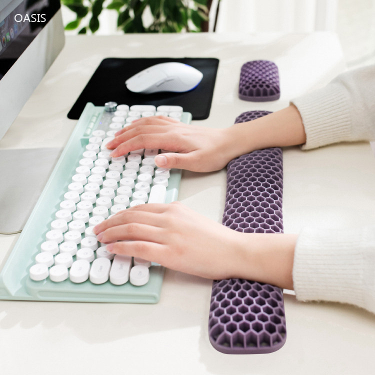 Jual TPE Honeycomb Ergonomic Mouse Wrist Rest Pad Keyboard Pad ...