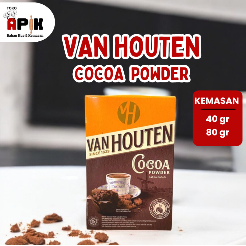 Jual COKLAT BUBUK / COCOA POWDER VAN HOUTEN 40GR DAN 80GR | Shopee ...
