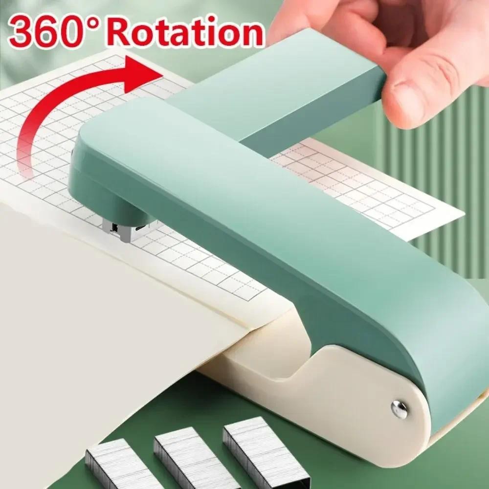 Jual 360° Rotatable Stapler Large Easy Heavy Duty Student Office ...