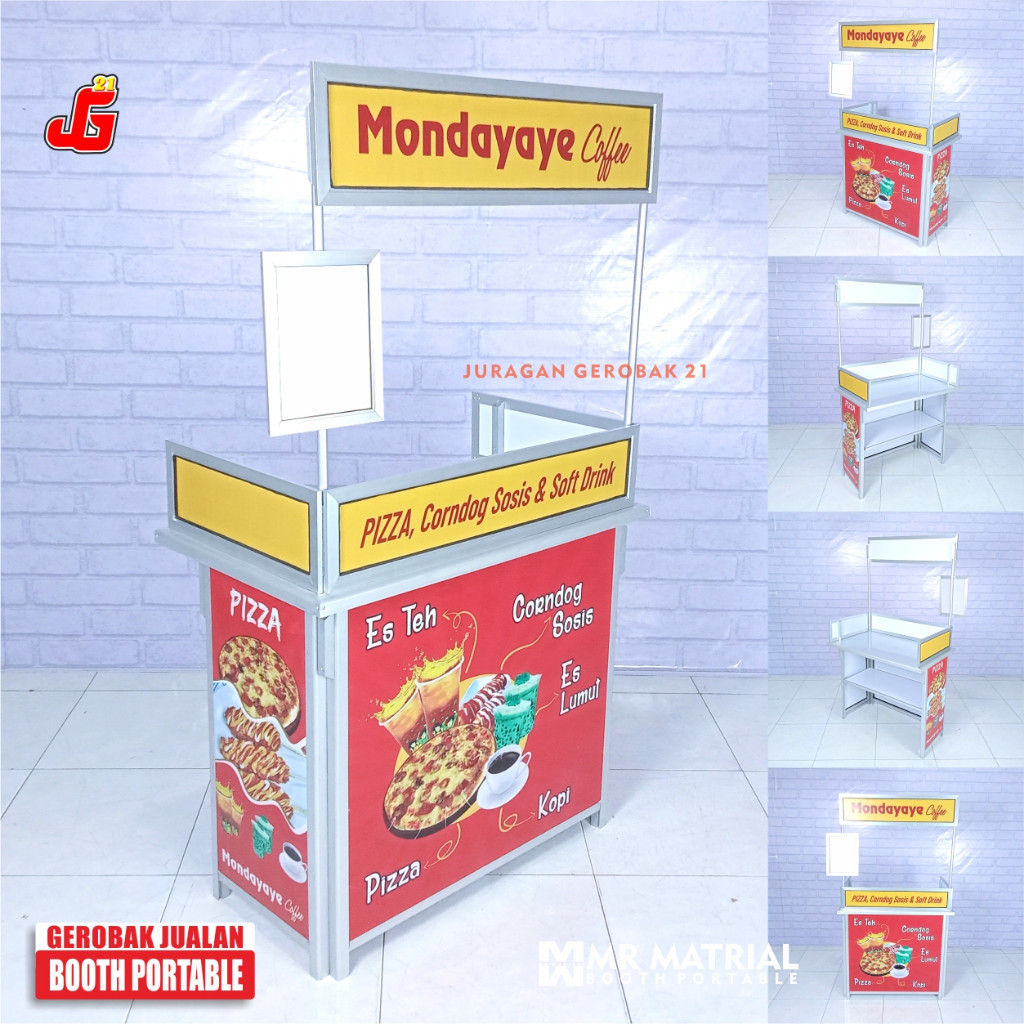 Jual Booth Portable Standar Sekat / Gerobak Jualan / Gerobak Lipat ...